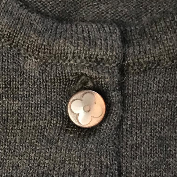 Louis Vuitton | Tops | New Authentic Lv Logo Buttons Wool Cardigan ...